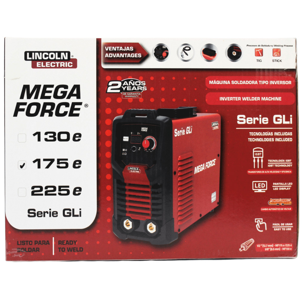 Soldadora Mega Force 175 GLI marca Lincoln Electric | SoldaExpress